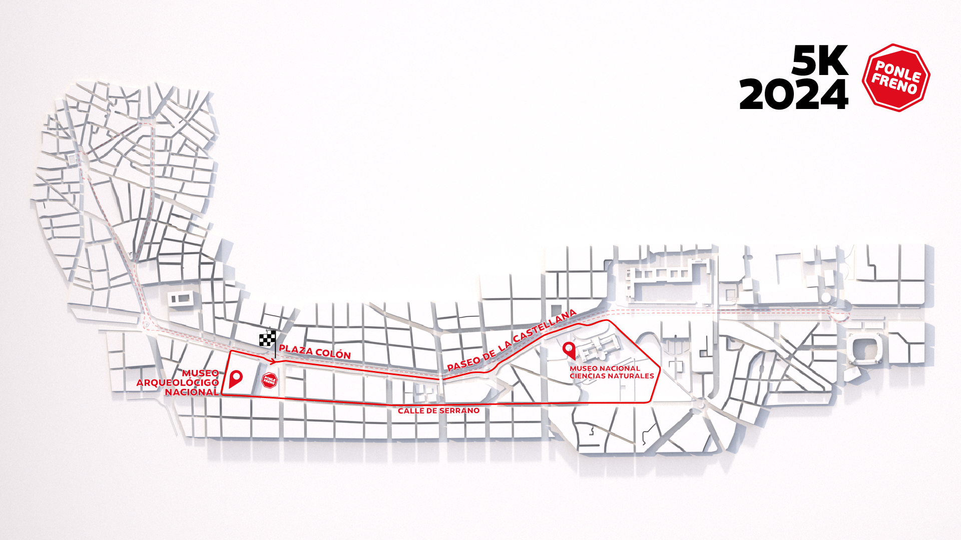 Recorrido 5 KM de la Carrera Ponle Freno Madrid 2024 | ATRESMEDIA